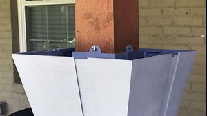 El Patio Designs Adjustable Hanging Planter: Wrap Around Square Container for Flowers and Herbs. Design Outdoor Vertical Gardens on Porch Posts, Pergolas, Mailboxes and More.