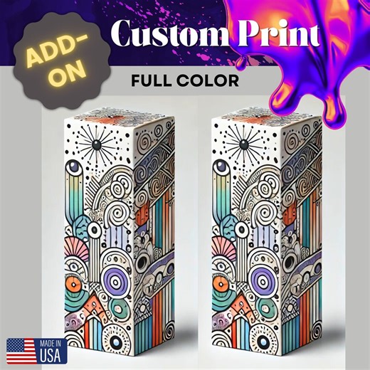Custom Printed Boxes - Print Add-on Pricing - Etsy