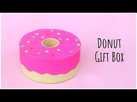 Cute Paper Donut Gift Box Tutorial