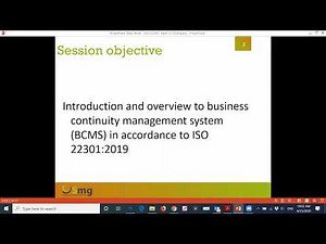 ISO 22301:2019 Business Continuity Management System