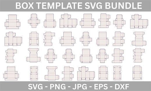Box Template SVG Bundle: DIY Paper Craft Gift Boxes, Favor Gift, Cutting Files - Etsy Australia