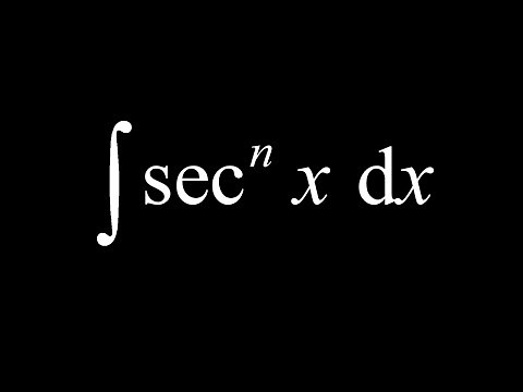 Integral of sec^n(x)dx reduction formula derivation with integration by parts.