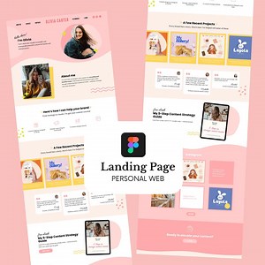 Figma Landing Page Template - Instant Download - Chic Digital Product: - Etsy Canada