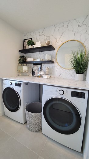 Laundry room refresh #laundryroomdecor #laundryroom #asmr #trending | tashdesignsca