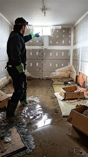 Flooded Basement Full Restoration | Mold Remediation, New Drywall & Epoxy Floor Process