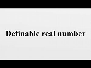 Definable real number