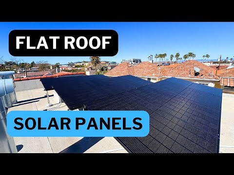 Installing 16 solar panels on flat roof