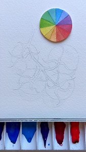 117K views · 56K reactions | Here’s how I use complementary colors with tomatoes  Start with the opposite color on the color wheel, so for red start with green and for green start with red. This layer should be lighter in value so add a little more water to your mixture. This technique is a great way to make the colors a little more realistic since it’s helping bring down the saturation. Paper used: Arches 140 pound cold press. | malleryjane | Facebook