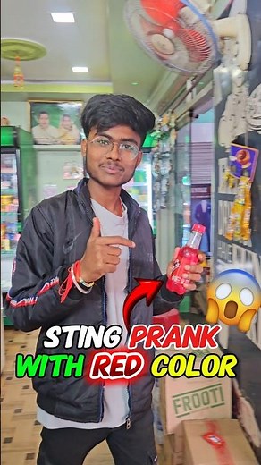 Sting Return With Red color Water!😂 || #shorts​ #shortvideos #challenge​ #viral #foodchallenge