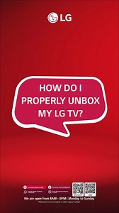 “How do I properly unbox my LG TV?” Find out how to properly unbox your LG TV here to ensure its good condition and prevent from possible damages. #AskLG #GoodToKnow #LifesGood #LG | LG Global