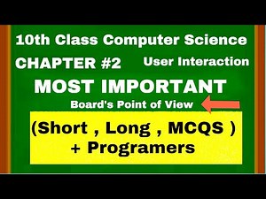 10th class computer science chapter 2 important questions | class 10 Compute Science Chapter 2