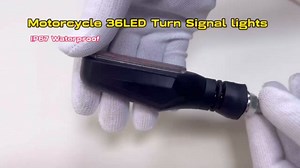 Motorcycle Indicators High Brightness Sequential Flowing Turn Signal Lights For DC12V Motorbike Scooter Off Road (Pack of 2)