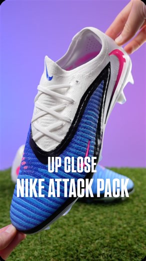 The first move of the year has been made. Nike opens the door to 2026 with the Attack Pack - a clean, clinical reset built around two of the most influential silos in the game right now. The Mercurial and Phantom arrive in icy blue and white colourways, signalling intent before a ball is even kicked. The Mercurial leads from the front in Racer Blue/White, sharpened by subtle flashes of pink that frame the Swoosh and expose the Air Zoom unit underneath. Lightweight, aggressive, and unapologetical
