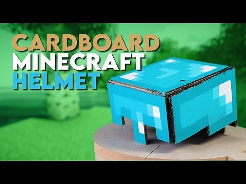 Making a Cardboard Diamond Minecraft Helmet