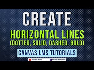 Draw a Horizontal Line (e.g., Solid, Dotted, Dashed, Bold etc.) in Canvas LMS