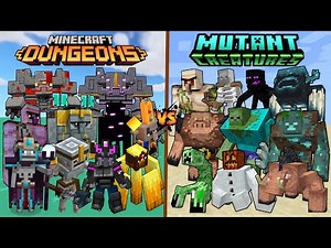 Minecraft Dungeons vs Mutant Creatures - Epic Mob Battle!