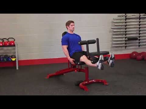 Leg Extension on GFID100 Bench + GLDA3 Leg Developer (BodySolid.com)