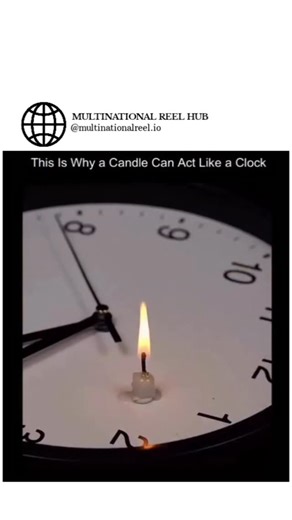 🌎 MULTINATIONAL REEL HUB on Instagram: "Long before digital clocks existed, humans used fire to track time. A candle burns at a nearly constant rate when the wax, wick, and airflow remain stable. As the candle shortens, equal amounts of wax melt over equal intervals of time. By marking the candle or placing objects at specific heights, people could measure the passing of minutes and hours. This principle is called a candle clock — one of the earliest timekeeping methods, powered purely by physi