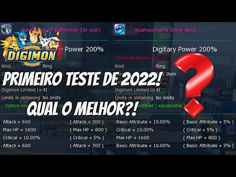 TESTE DE EQUIPAMENTOS ATTACK (AT) OU BASIC ATTRIBUTE (ATT) NO DMO - DIGIMON MASTERS ONLINE