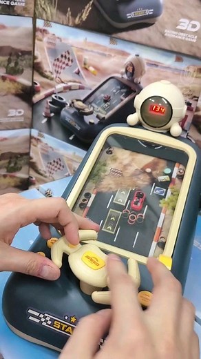 3D Arcade Obstacle Race 🚘💯🚦 🚘Simulated driving and experience the thrilling moments of adventure. Comes with right and left signal sound effects. With running clock to check your driving time. 🚦Use the steering wheel to control left and right. The game will pause when you hit incoming cars and obstacles. Press to restart again. 💯Shift the gear to reverse to drive backwards. Music, lights and sound effects. X3 AA batteries (not included) USB cord plug & play option Get this now for only 1,2