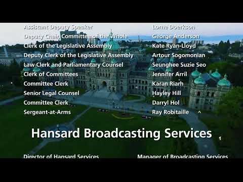 BC Legislature Live Stream