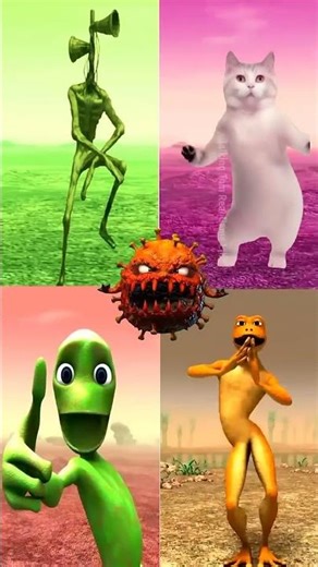 Green Alien Vs Siren Head