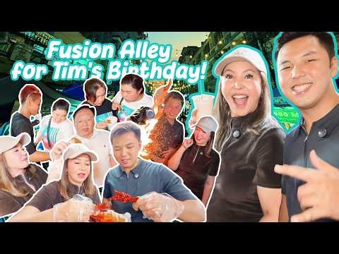 Treated Tim to Unlimited Food at Fusion Alley for his Birthday! | Small Laude