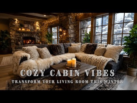 Cozy Rustic Winter Home Decor Ideas ❄️ Transform Your Living Room into a Cabin Retreat