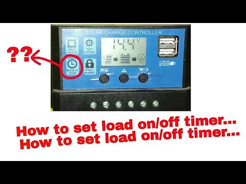 How to set load on/off Timer in Solar charge controller...