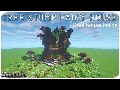 Minecraft : Tree Stump Fairy House | Speed Build | Cool House Builds
