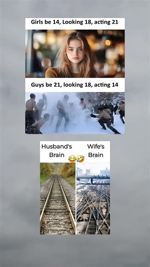 That thinking pattern difference between wife vs husband be 😂🤣