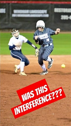 🥎 Interference or Not? You Make the Call! 🤔 #softball
