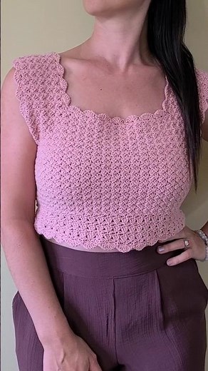 Malvina Crochet Crop Top. Free written pattern and video tutorial on my blog yelenastylecrochet.com