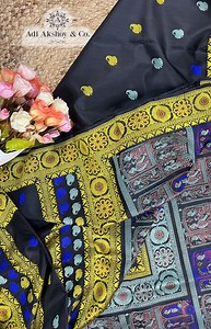 Love sarees with elaborate designs? You'll be enchanted by Baluchari saree. The delicate details add a sophisticated charm to this piece. Drop by today! Our store locations: 📍 Triangular Park 📍 Burrabazar 📍 College Street Dial our number at 📞 91 9330054741 #adiakshoyandco #sareenotsorry #sixyardsofelegance #visitadiakshoyandco #wedding #weddingattire #bridesofindia #indianweddingsaree #weddingfashion #bridetobe #weddingseason | Adi Akshoy & Co.