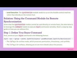 How to Use Ansible Synchronize for Local Rsync on the Same Host