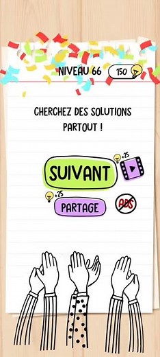 Brain test niveau 66 - Comment faire fonctionner cette équation ?