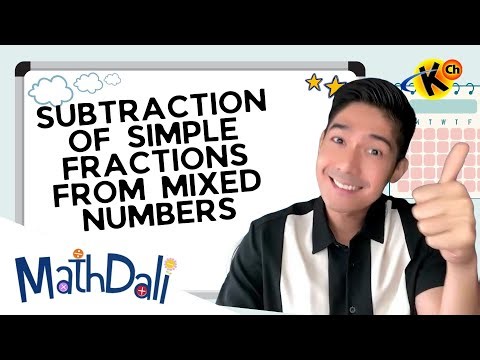 Subtraction of Simple Fractions from Mixed Numbers with Regrouping | MathDali Oline