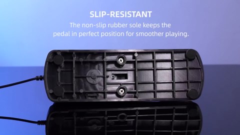 LEKATO Sustain Pedal for Keyboards Midi Digital Pianos Universal Piano Pedal with Polarity Switch 1/4'' 6.35mm Input Plug Fit for Yamaha Casio Roland Korg Behringer Moog