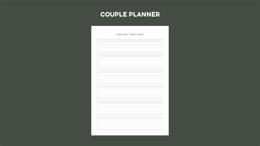 Printable Couples Planner & Relationship Journal | Undated Date Night Goals Tracker, Binder | Anniversary Gift A4 A5 Letter | Love Kit - Etsy