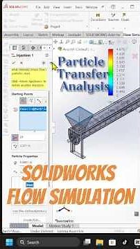 Particle transfer simulation Solidworks #solidworkssimulation #solidworkstips #engineering