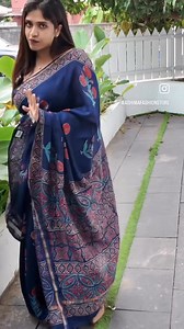 10K views · 120 reactions | Style code 1103259 Cost: ₹2800 Restock Alert – Ready to Dispatch! Handblock Chanderi saree in elegant tones. Perfect for your daily grace without the fuss. WhatsApp us at 9895355800 to book before it runs out again! | AshimaFashionstore | Facebook