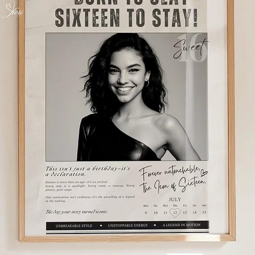 Editable 16th Birthday Newspaper Template I Gift For Her