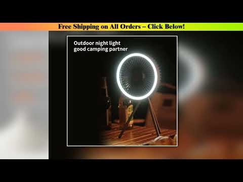 10000mAh Outdoor Camping Rechargeable Fan Portable Office Wireless Tent Electric Ceiling Fan With