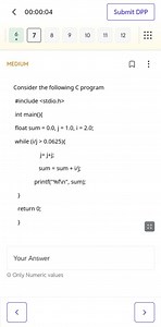 Consider the following C program:c#include int main() {  ... | Filo