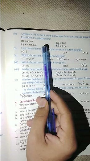 Chemistry Class 9 | Chapter 8 | MCQS | New Book