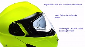 Daytona Helmets Glide Modular Motorcycle Helmet - DOT Approved Flip Up Motorcycle Helmet - Bluetooth Ready Full Face Helmet with Dual Visors for Men, Women & Youth