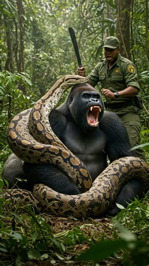 He Fought a 20ft Python to Save a Gorilla — What Happened Next Will Shock You!