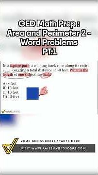 GED Math: Solving Square Park Perimeter Word Problems