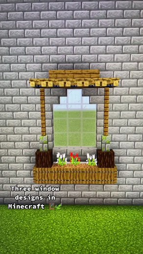 Three Window Designs in Minecraft