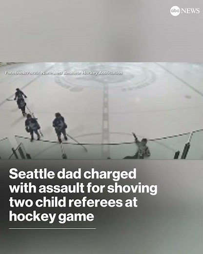 Dad charged with assault for shoving 2 child referees at hockey game